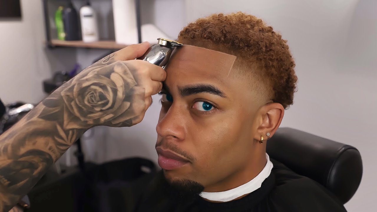 HOW TO DO A HIGH TAPER INTO COLORED HAIR - YouTube