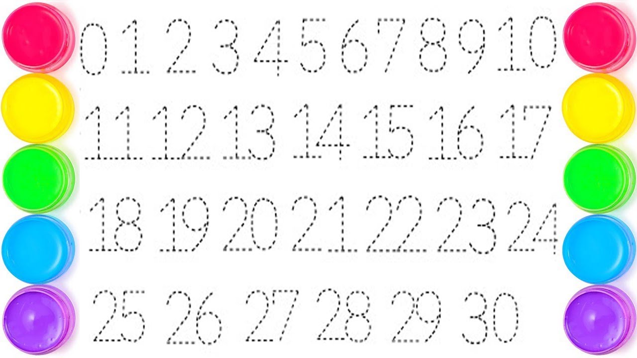 Learn How to Write & Read 12345 Numbers 1 to 30 for Kids - Ks Art - YouTube