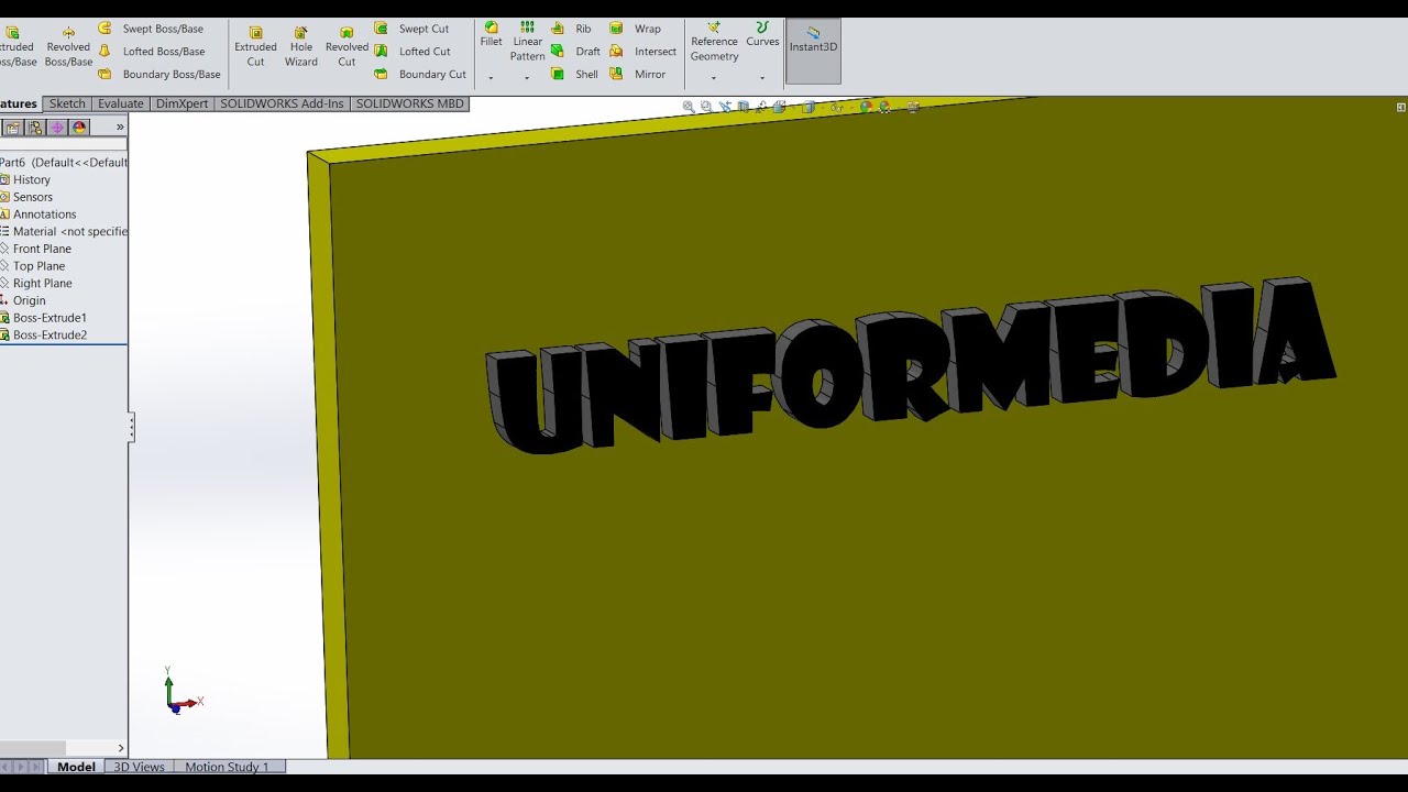 SolidWorks Extrude Text Tutorial How To Add Text To A Surface YouTube SolidWorks Extrude Text Tutorial How To Add Text To A Surface YouTube