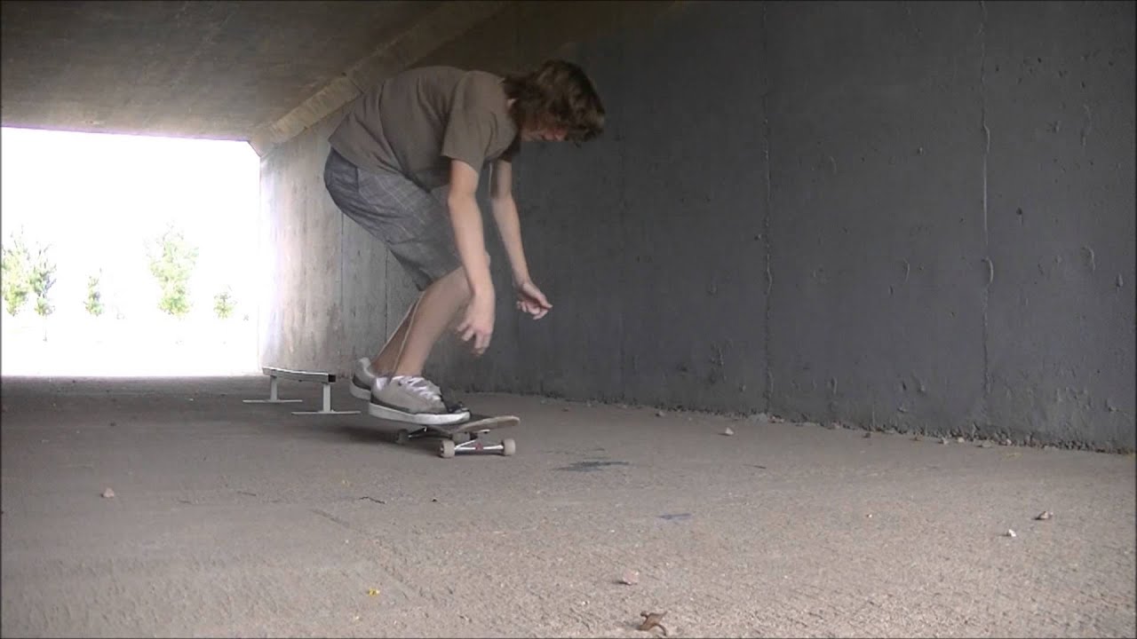 Boardslide Rail Into Wall? Rainy day Skating Under Bridge - YouTube
