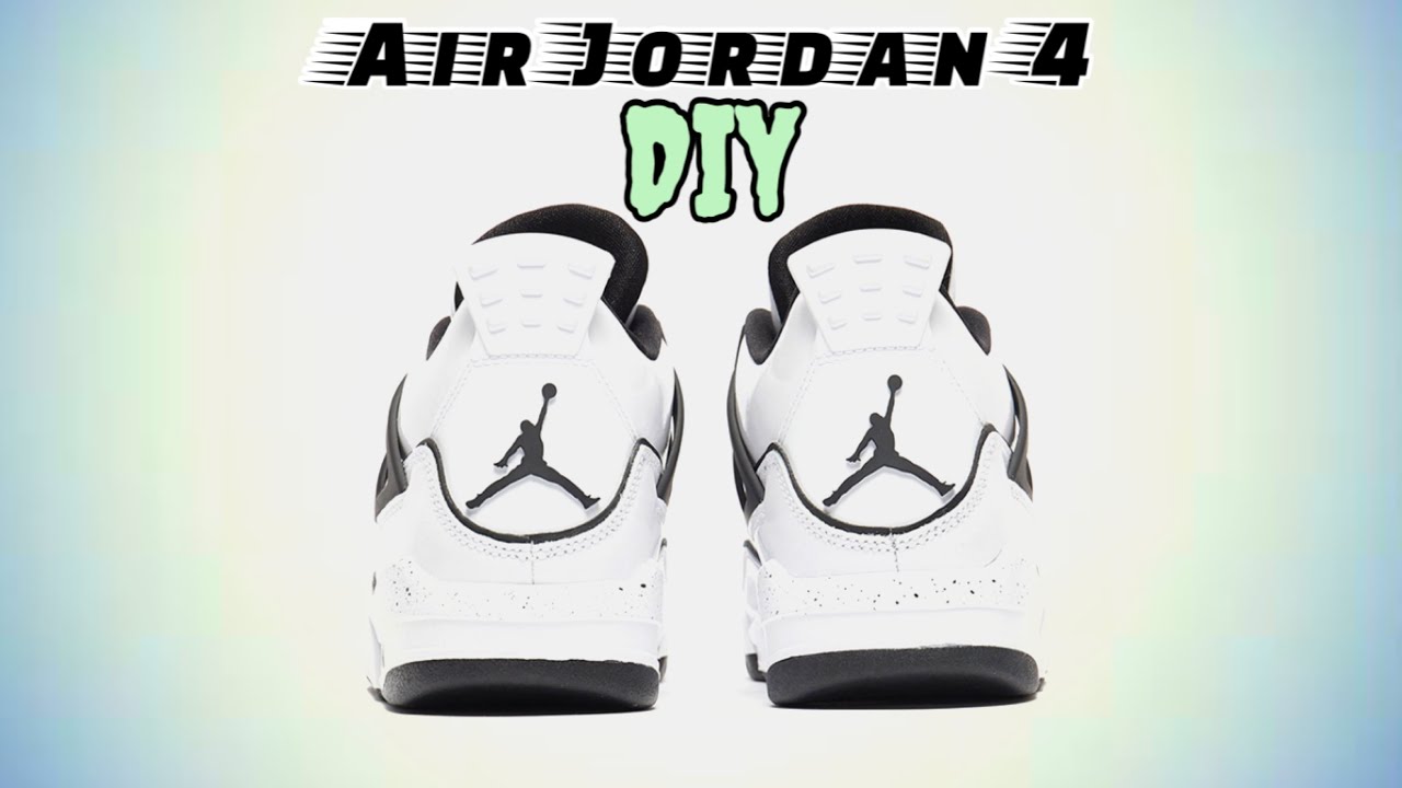 DIY Air Jordan 4 GS Detailed Look and Release Update - YouTube
