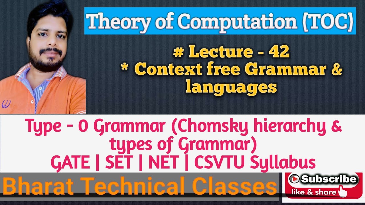 TOC Lecture 42 Type 0 Grammar Chomsky Hierarchy Types Of toc-lecture-42-type-0-grammar-chomsky-hierarchy-types-of