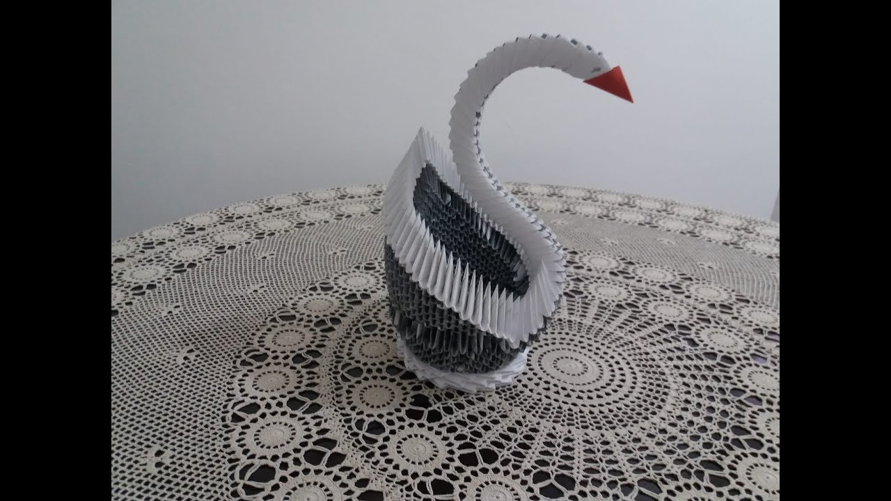 Lebada din origami #2 - YouTube