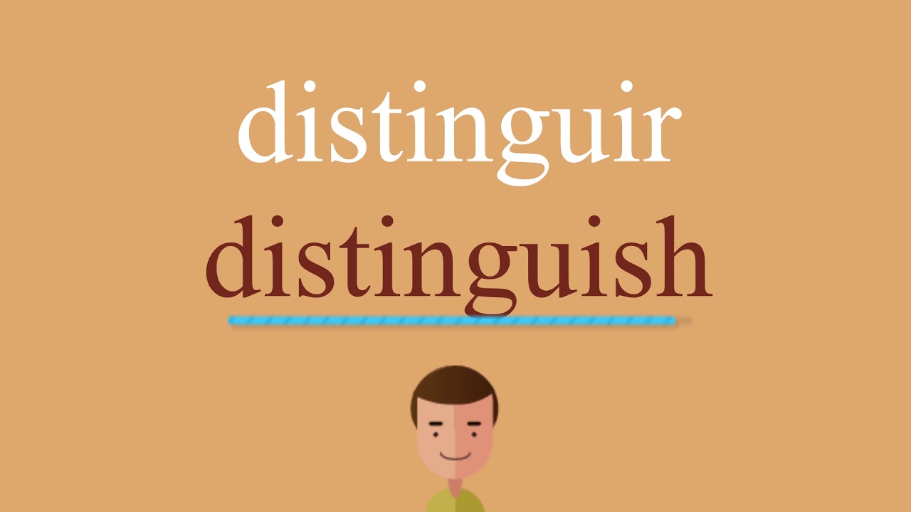 Cómo se dice distinguir en inglés - YouTube