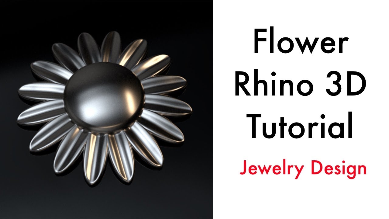 Simple Flower Tutorial - Rhino 3D CAD Jewelry Design - YouTube
