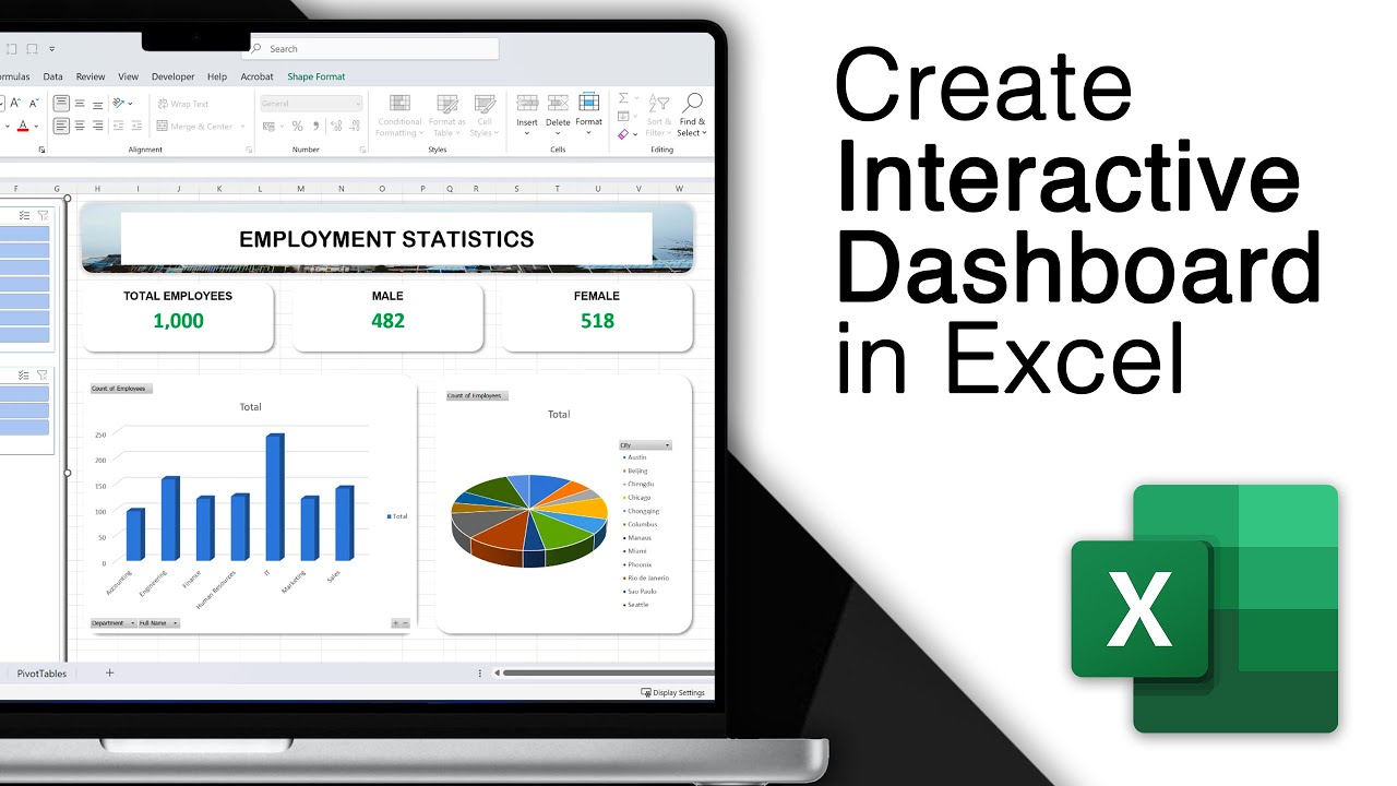 How To Create An Interactive Dashboard In Excel! [2025] - YouTube