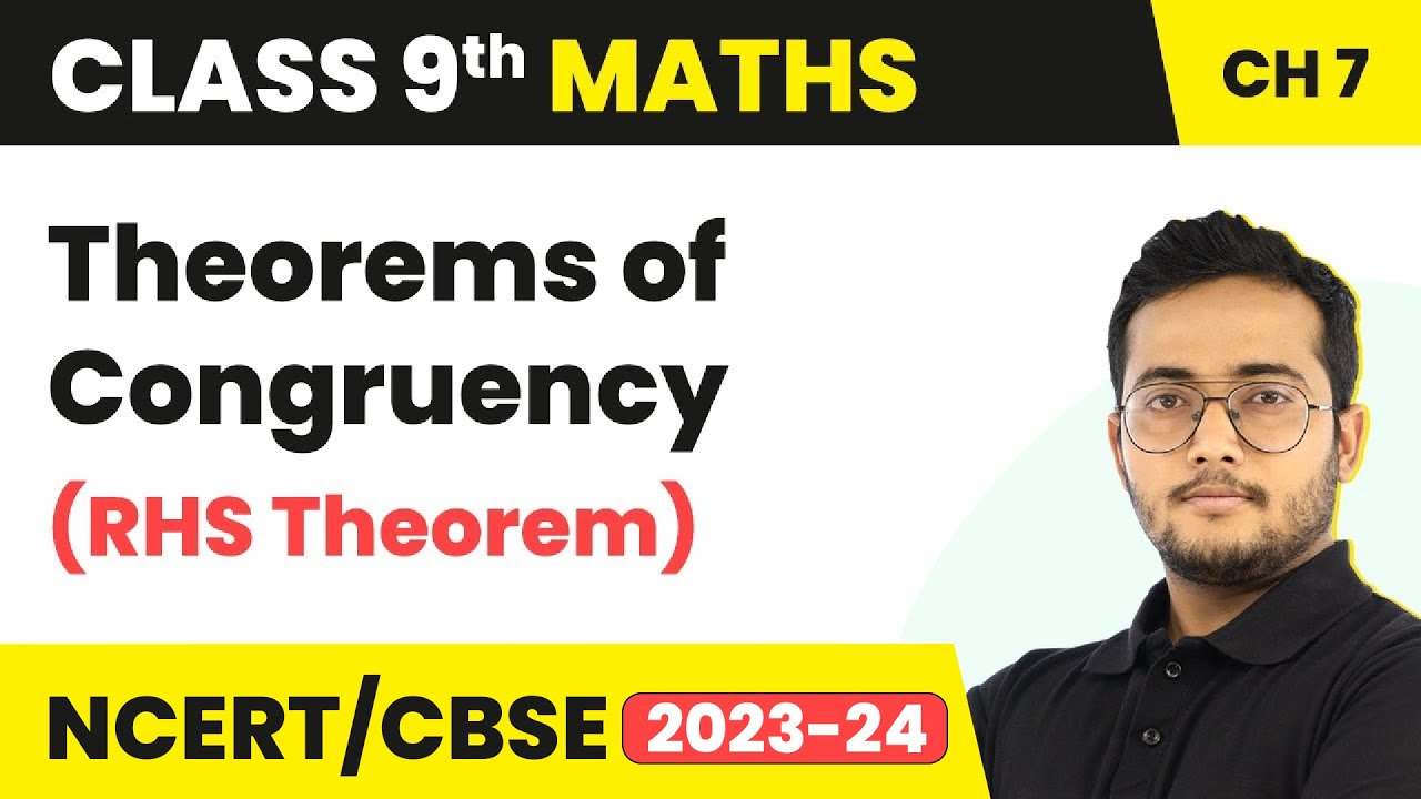 Theorems of Congruency (RHS Theorem) - Triangles | Class 9 Maths ...