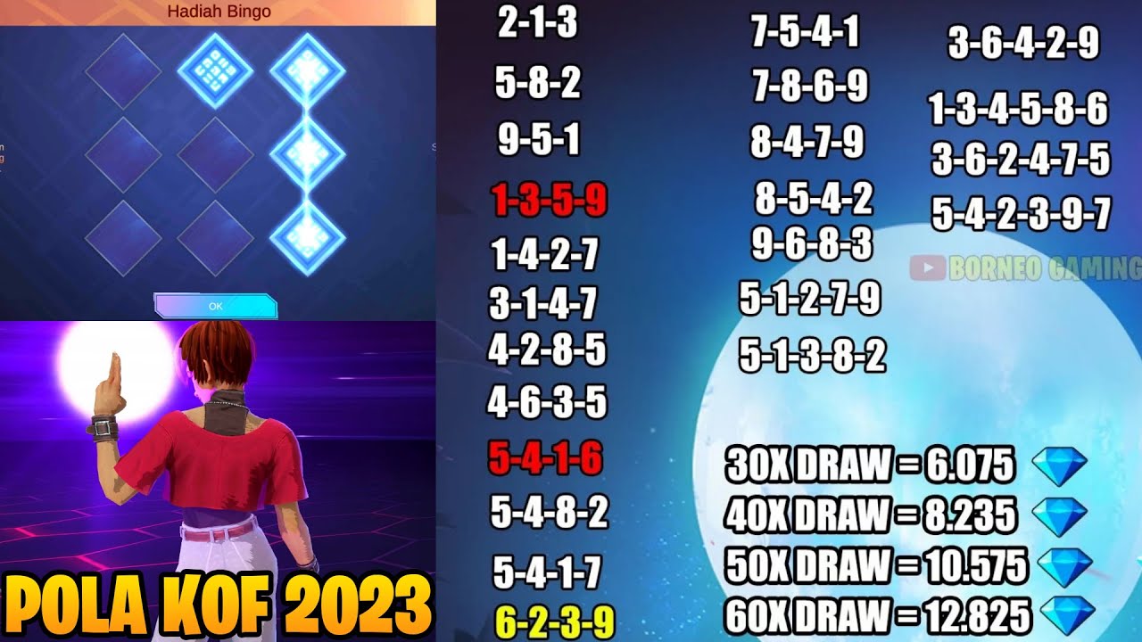 INI DIA POLA KOF BINGO 2023 MARI KITA GACHA DAN BUKTIKAN RILL OR FAKE