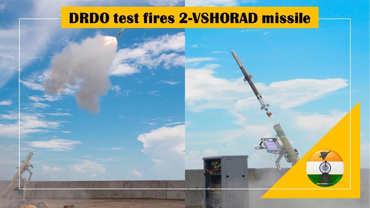 DRDO test fires 2-VSHORAD missile | indigenous MANPAD of India - YouTube