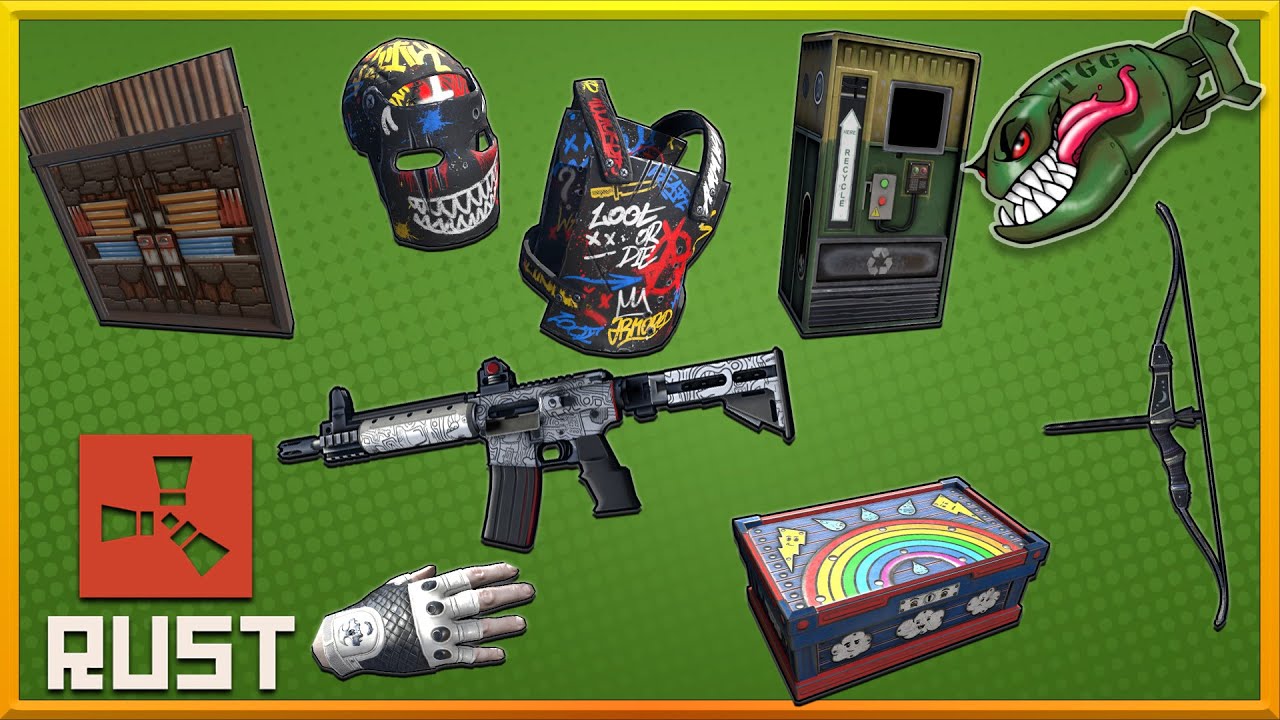 Rust Skins | Doodle LR, Bombing HQ, Pixel Double Door, No Mercy Gloves ...