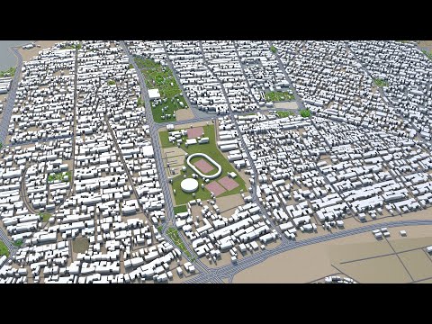 Karaj city Iran 3d model 50km