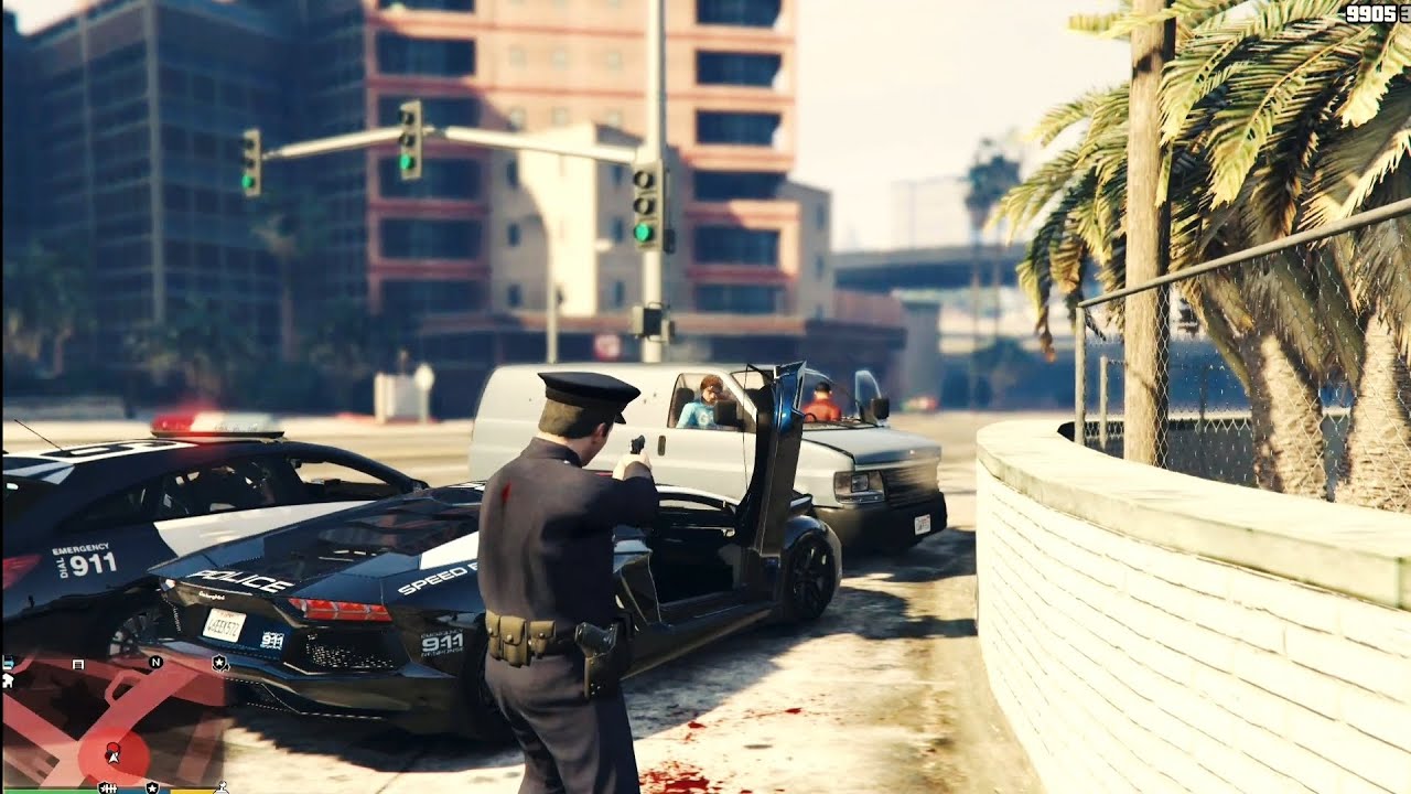 GTA V : Bank Robbery in Los Santos Michael Playing GTA 5 as a police ...