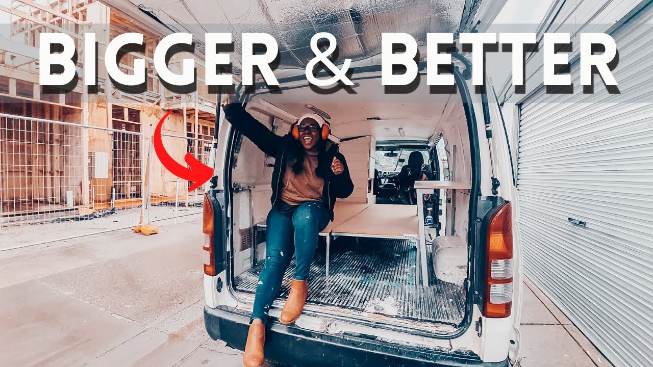Building a Custom Pull Out Bed for our Van | BIG van build upgrade ...