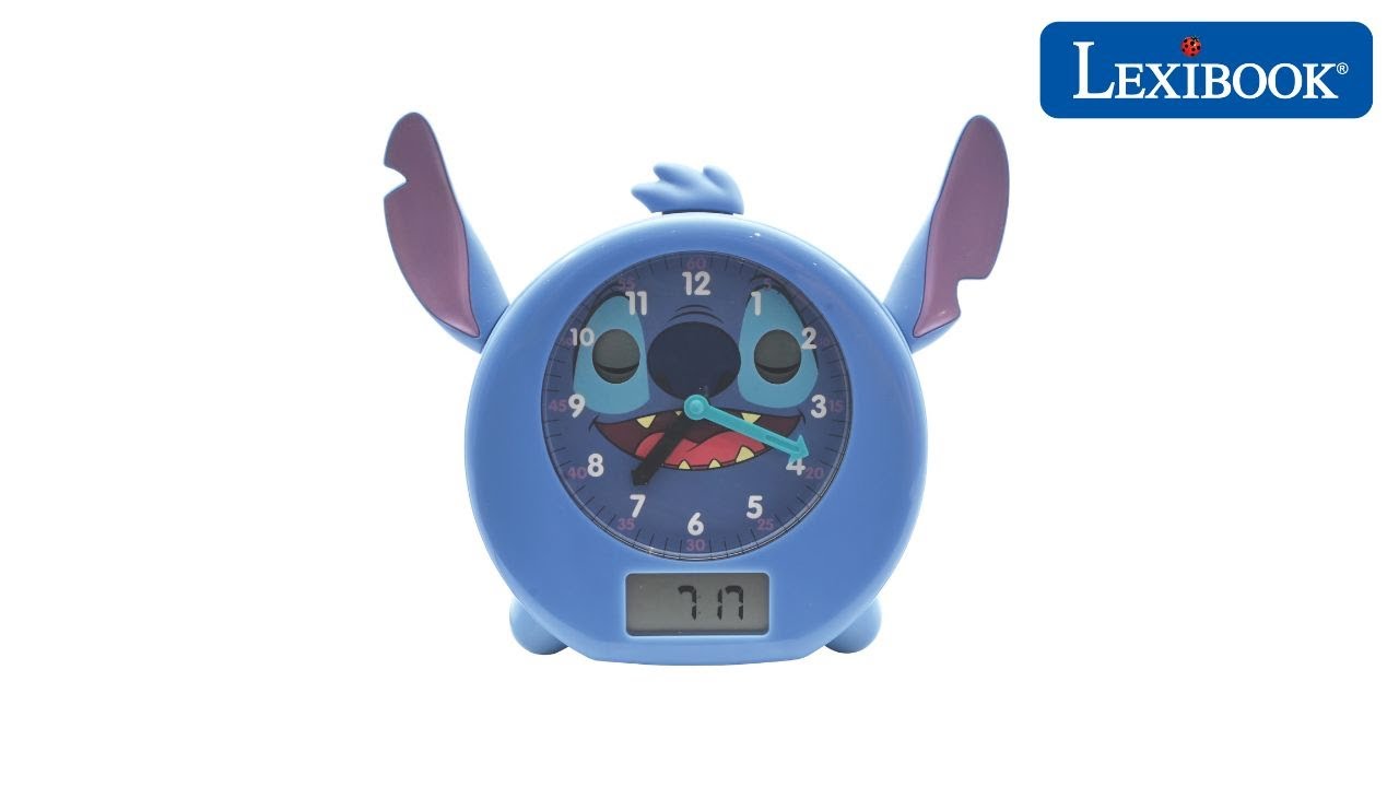 RLT100D - Disney Stitch My Sleep Companion Alarm Clock - Lexibook - YouTube