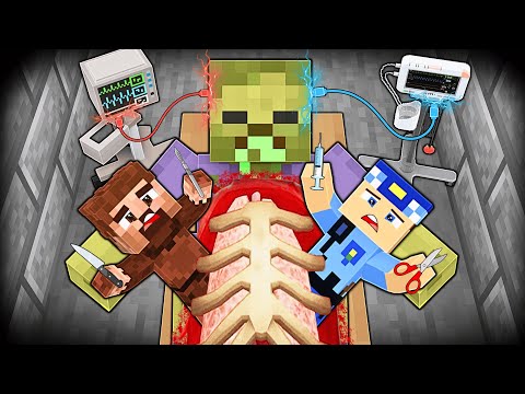 MUTANT ZOMBİ'NİN MİDESİNE GİRİP HÜSAMETTİN'İ KURTARDIK! 😱 - Minecraft