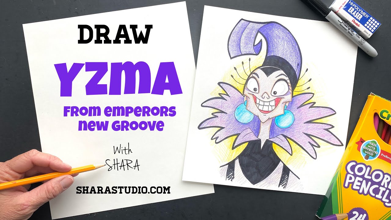 How to draw Yzma - YouTube
