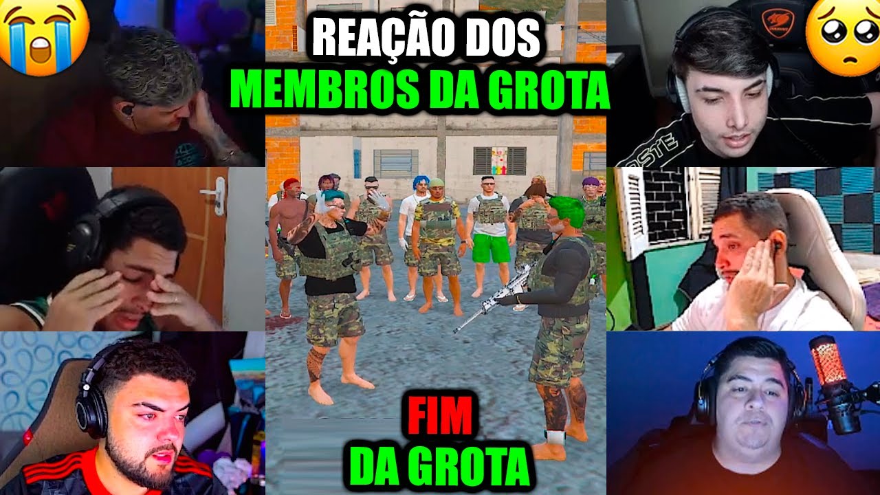 EMOCIONANTE!🥺REAÇÃO DOS MEMBROS DA GROTA AO SABER DO FIM DA GROTA E SE ...