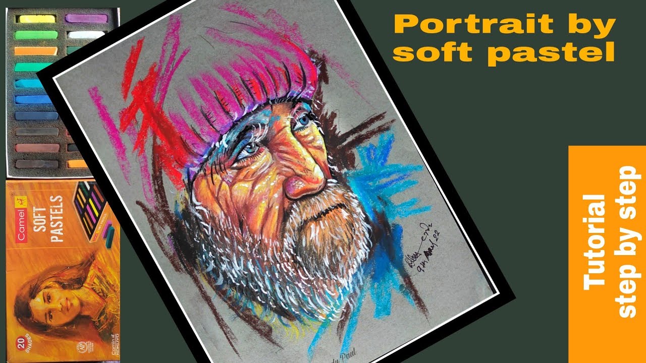 How to draw a face with soft pastel - YouTube