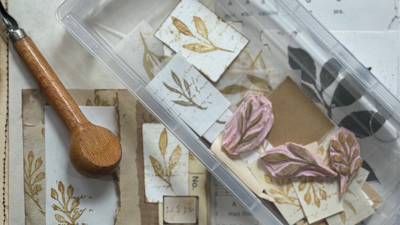Carving mini stamps! - YouTube
