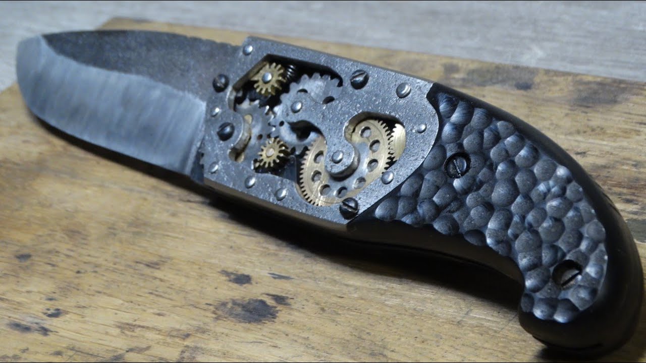 Making a folding mechanical knife in steampunk style.#5 - YouTube