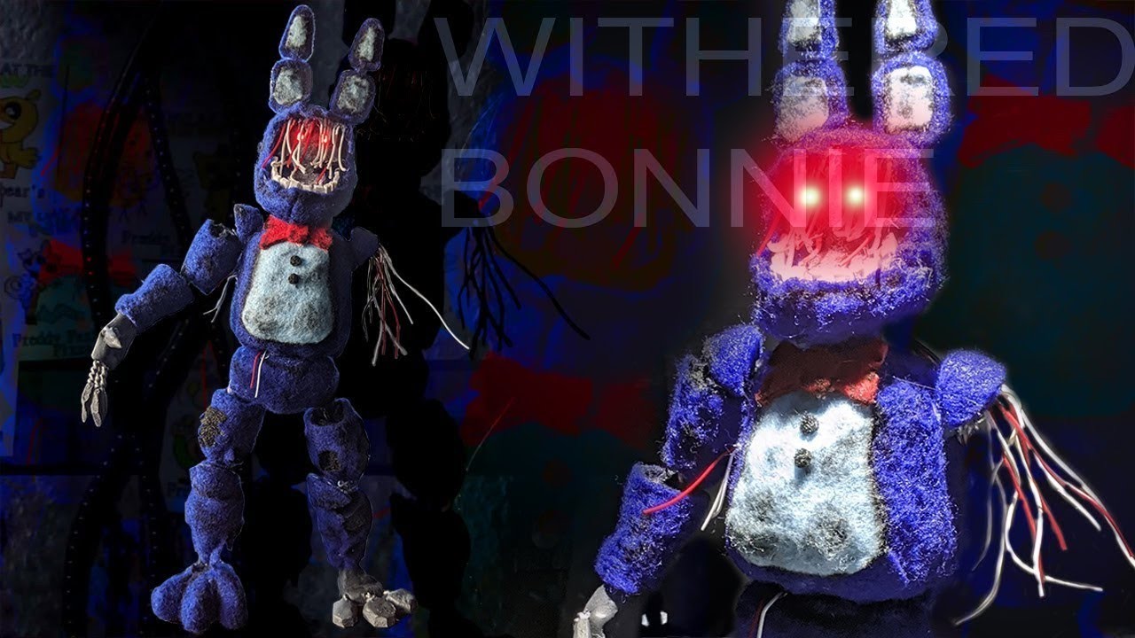 Making WITHERED BONNIE with Actual Glowing Eyes! stop motion puppet timelapse tutorial - YouTube