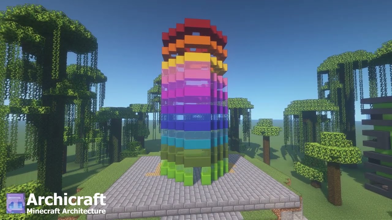 Rainbow Minecraft Builds