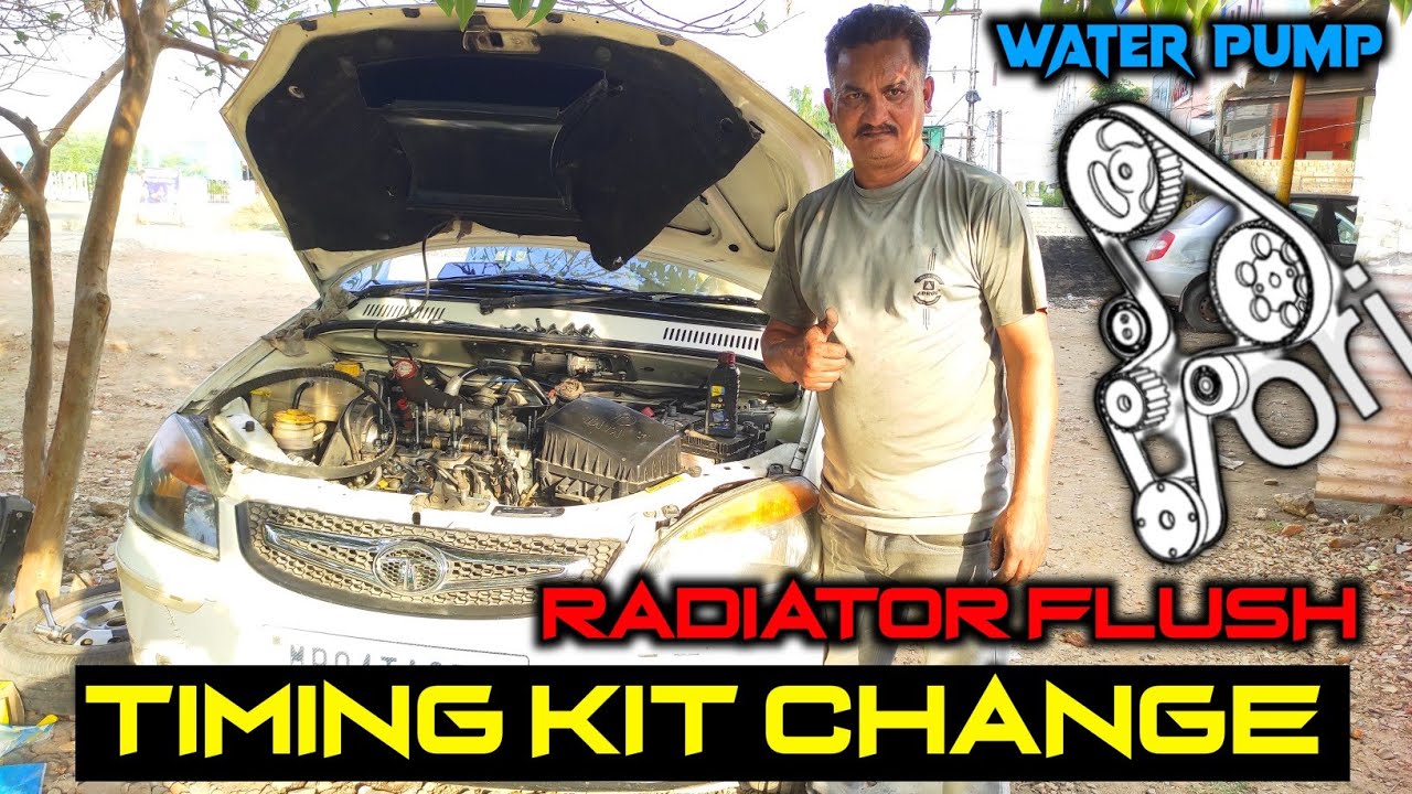 TATA INDIGO ECS TDI TIMING KIT CHANGE || Water pump || Radiator Flush ...