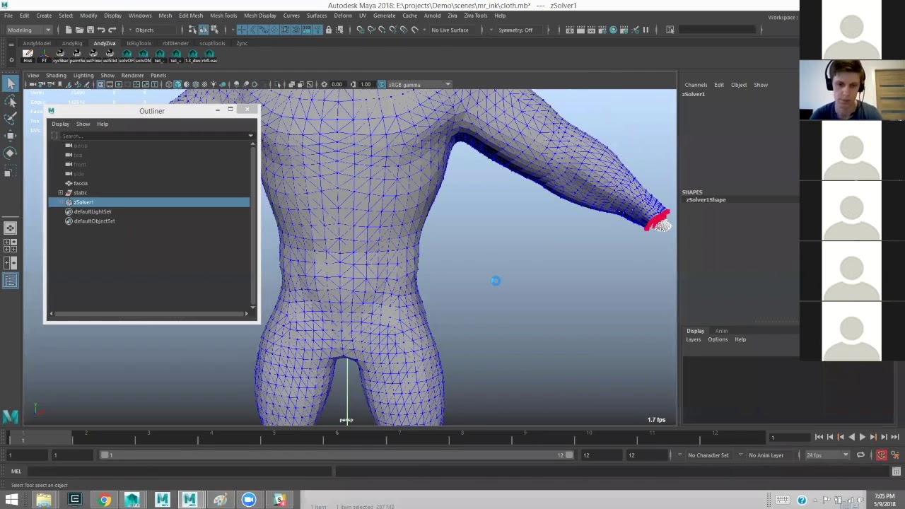 Ziva_VFX LIVE with ZIVA 001 u2013 Part 2 Cloth & Fascia - YouTube