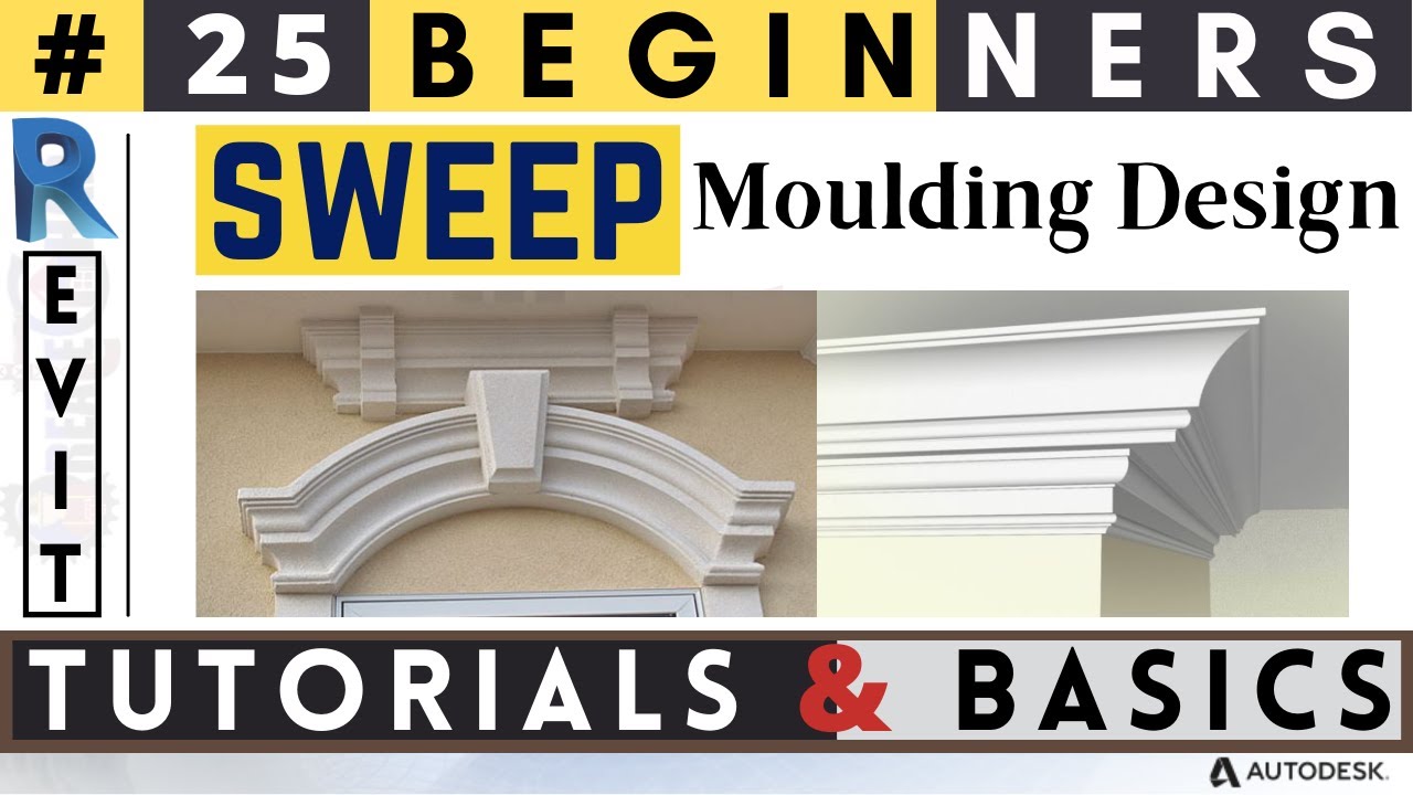 #25 Beginners / SWEEP / Moulding Design / Revit Tutorials & Basics # ...