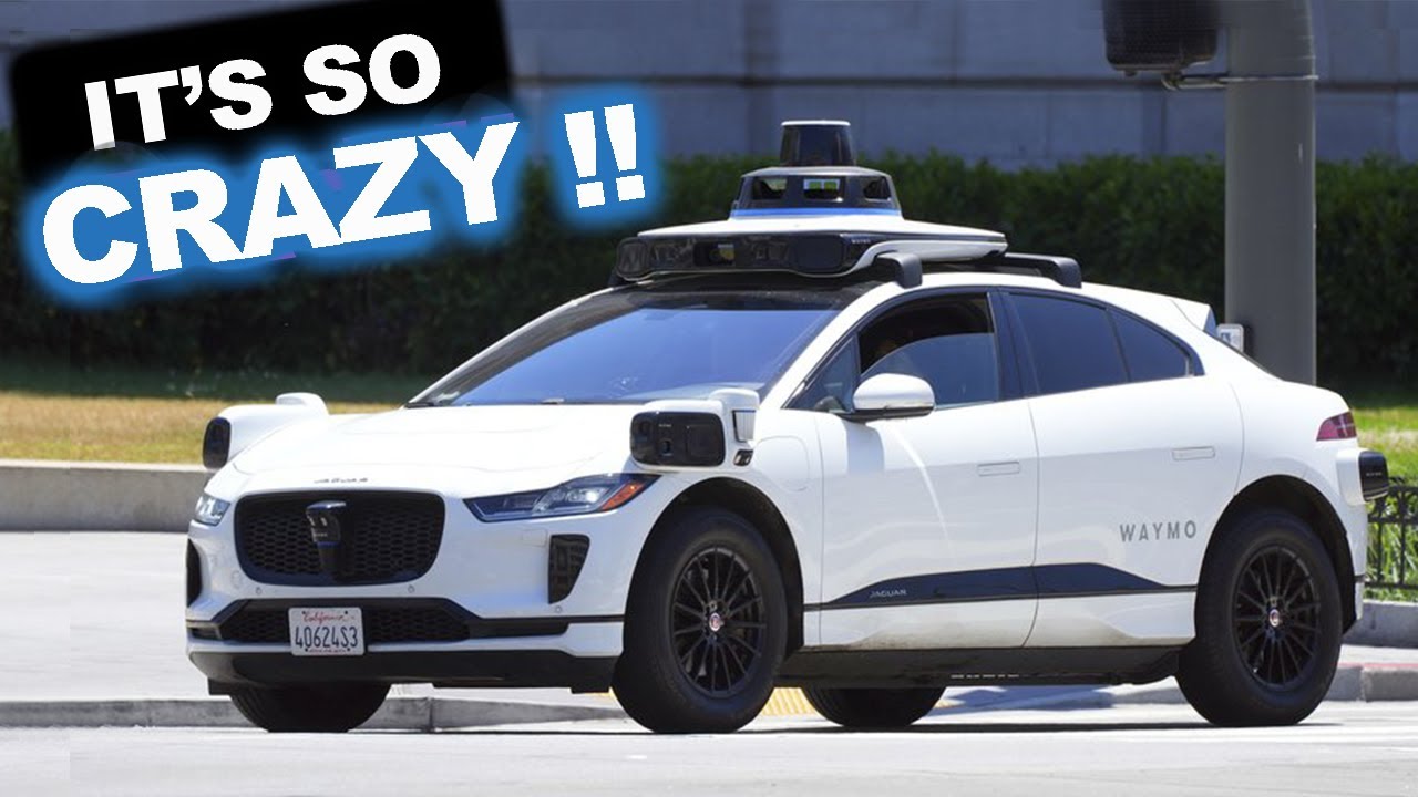 Inside the wild Ai Robot Taxi ... Waymo Self Driving Jaguar i-Pace EV ...
