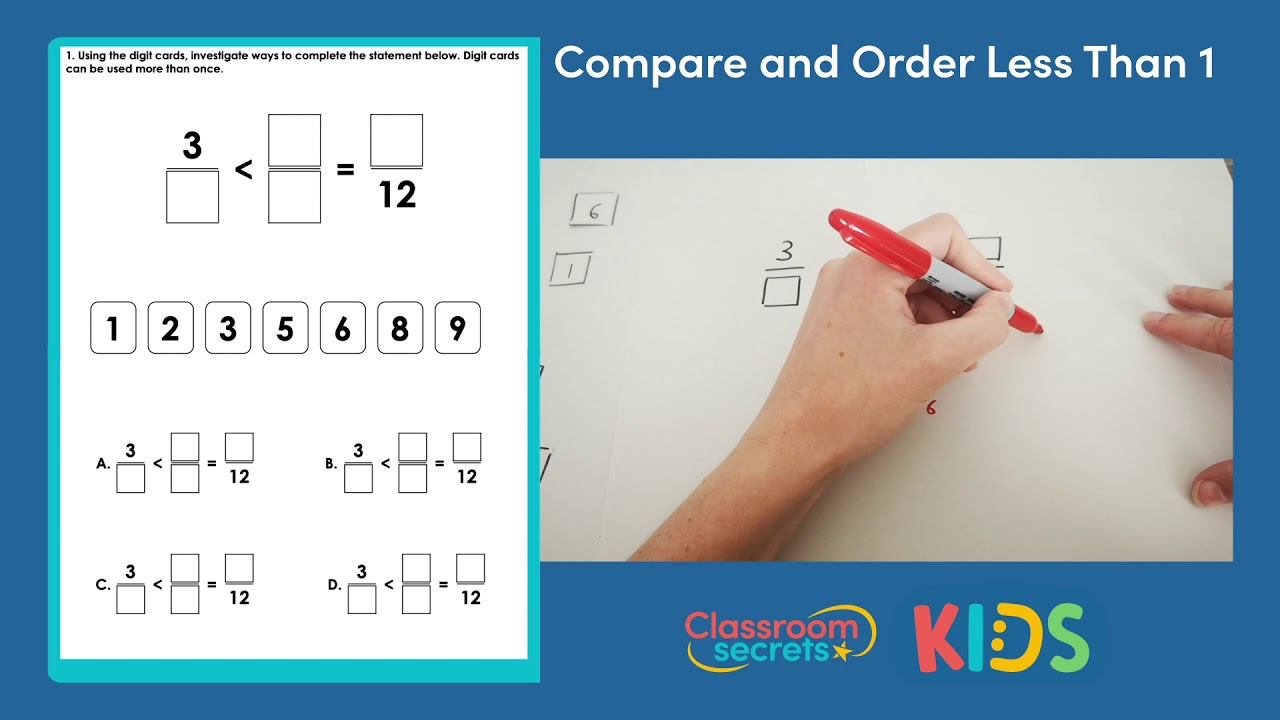 Year 5 Compare and Order Less than One Answer Video - YouTube