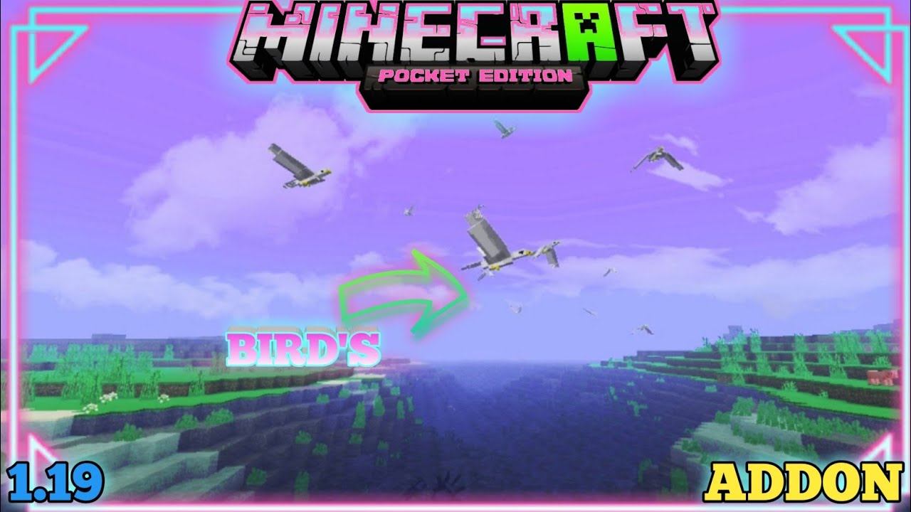 The Sky Of Birds Add-on For Minecraft 1.19 | Minecraft Birds Mod - YouTube