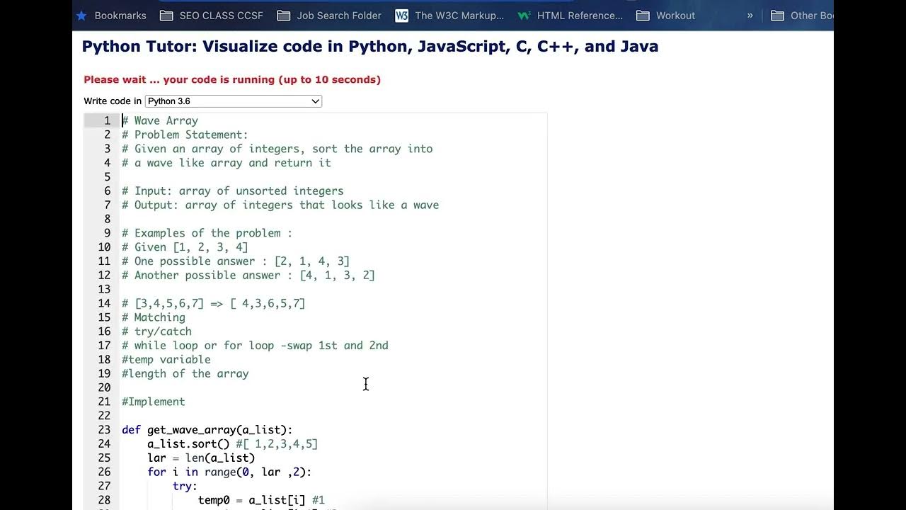 Wave Array - LeetCode Solution Time: O(nlogn) , Space: O(1) - YouTube