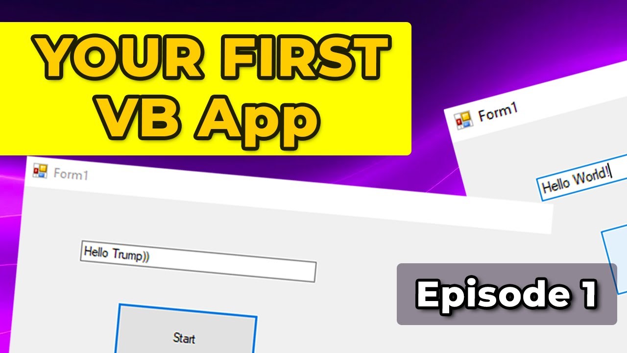 Visual Basic Tutorial #1 | First Project in Visual Studio (Step by Step) - YouTube