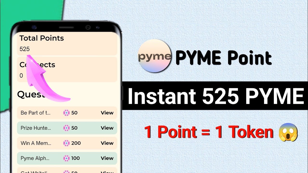 Instant 500 PYME Token 🤑 Payme Point Airdrop instant Payment, New ...