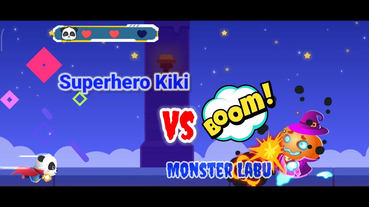 BabyBus Superhero Kiki Melawan Monster Labu 😰 #babybus # ...