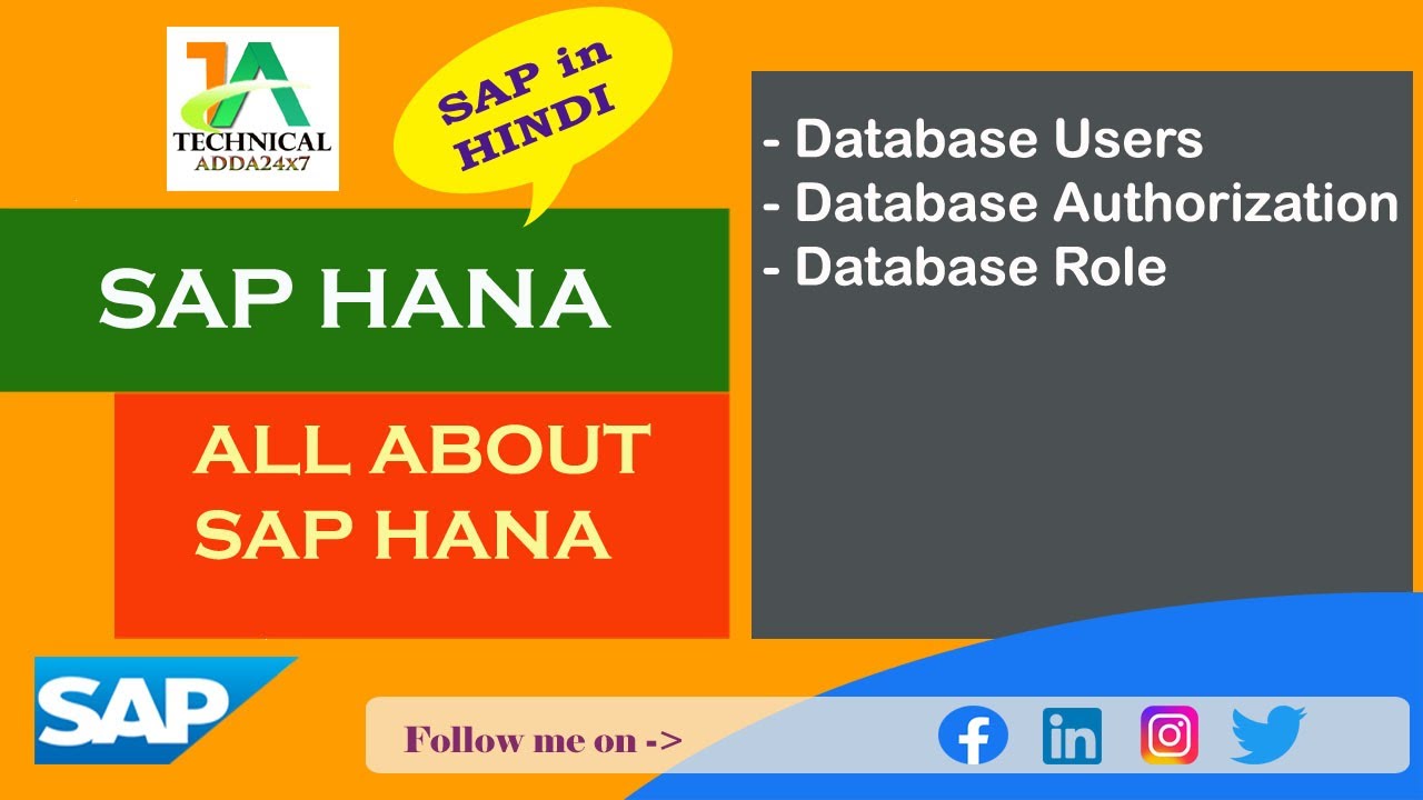 03 – How to create users in SAP HANA | Roles in SAP HANA ...