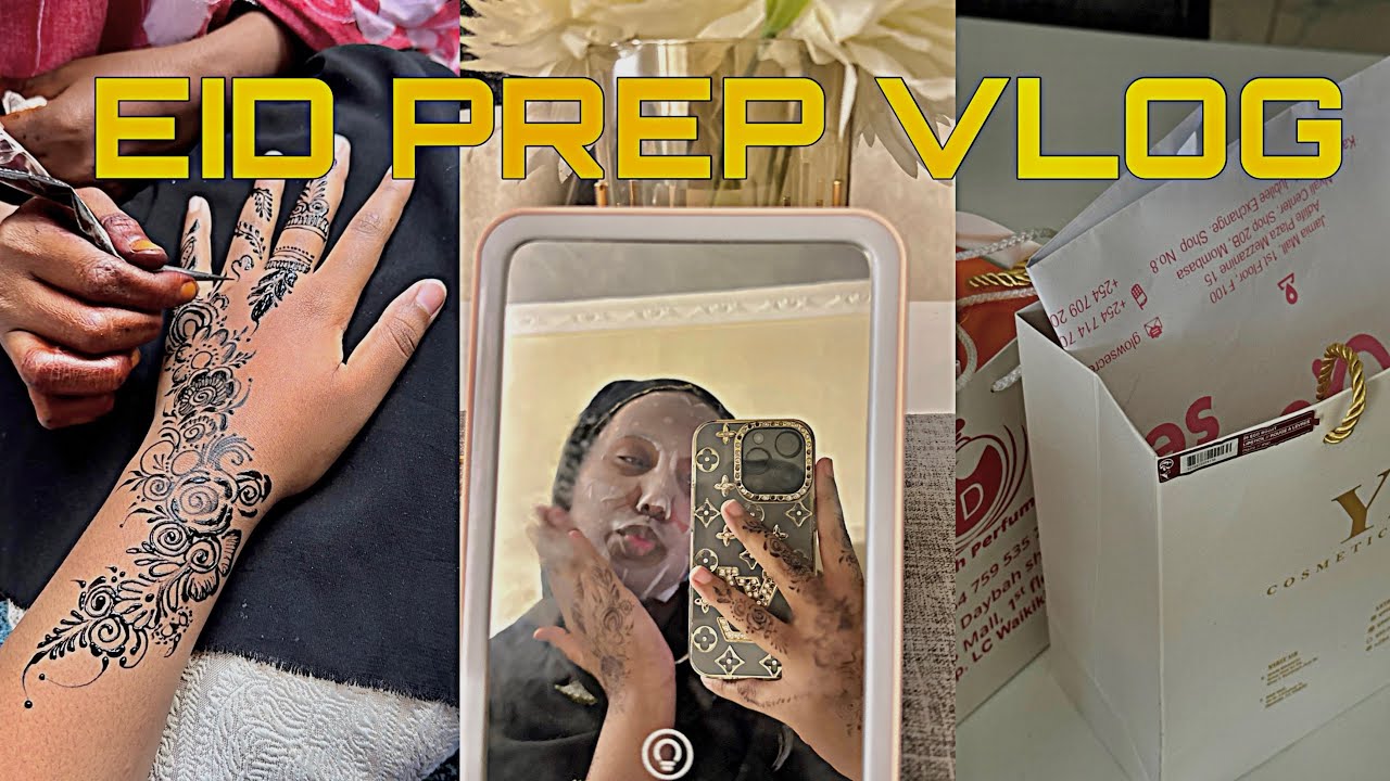 EID PREP VLOG|| getting henna done,shopping for Eid, baking cake 🌷🎀 - YouTube