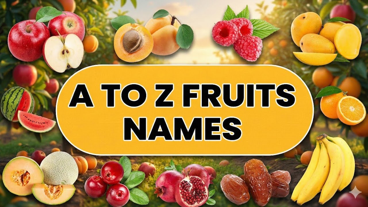 Basic Names Of Fruits Made A To Z : #kidseducation - YouTube