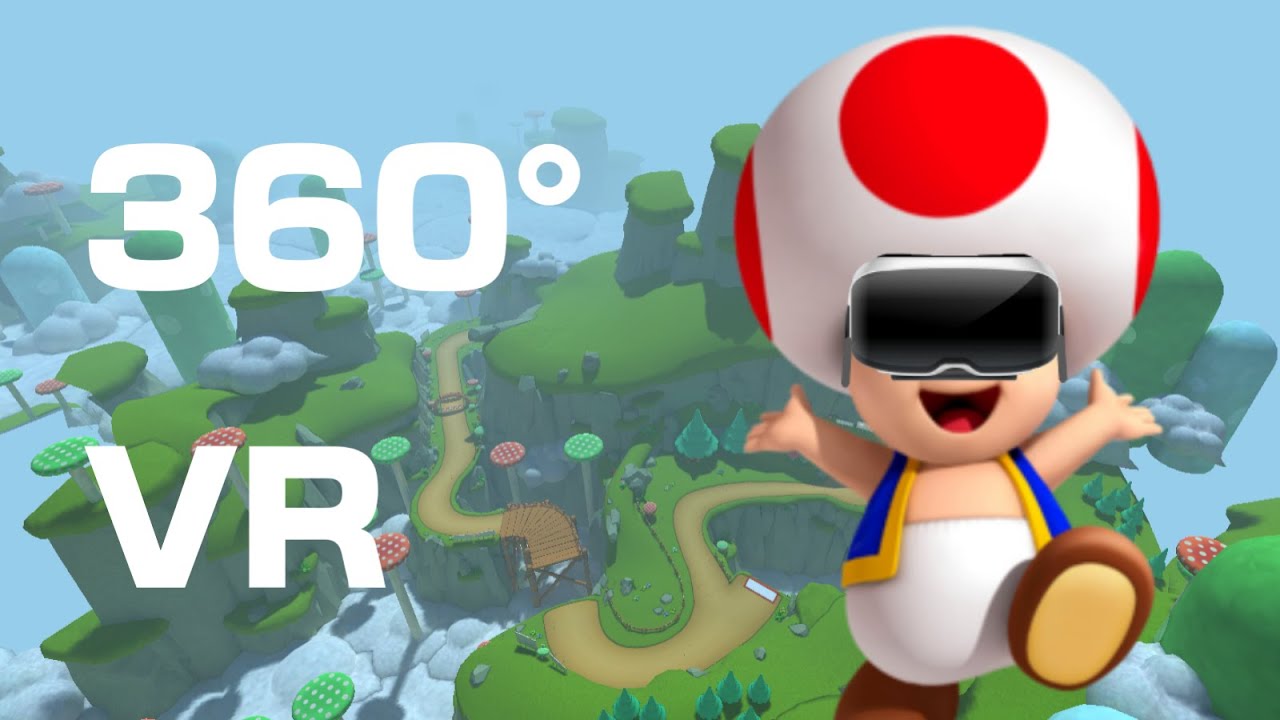Wii Mushroom Gorge in 360° (VR) - Mario Kart Tour - YouTube