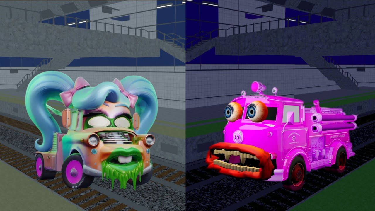 Full Movie There's Horror Secret Zombie Meter VS Pink Fire Truck 😱 ...