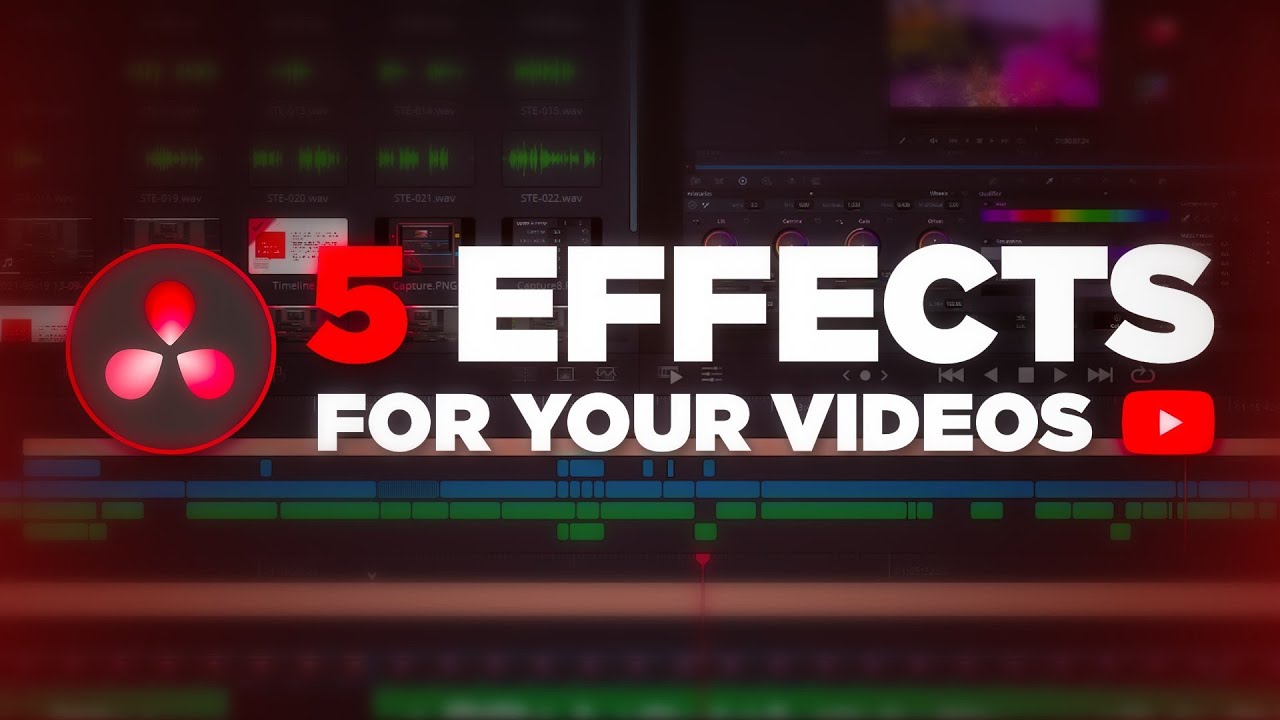 5 EFFECTS For Your YouTube Videos! - Davinci Resolve Editing Tutorial ...