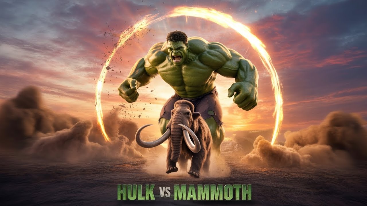 Hulk’s Superman Punch vs Giant Mammoth | Epic Marvel-Style Fight Scene ...