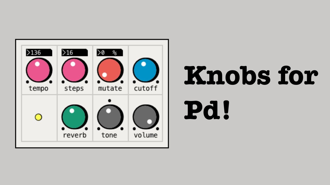 Bleep Bloop Machine // Pure Data Knobs - YouTube