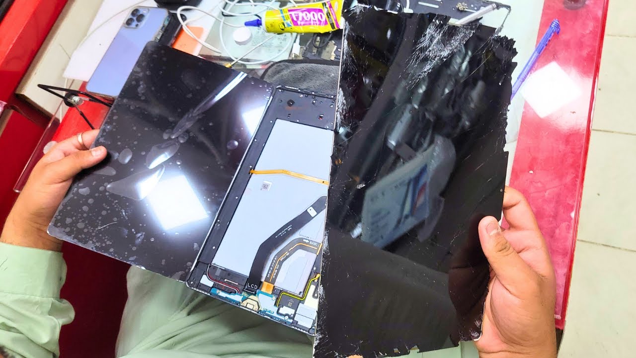 Galaxy Tab S7 FE 5G Tablet Broken Screen Fix || samsung galaxy tab s7 ...
