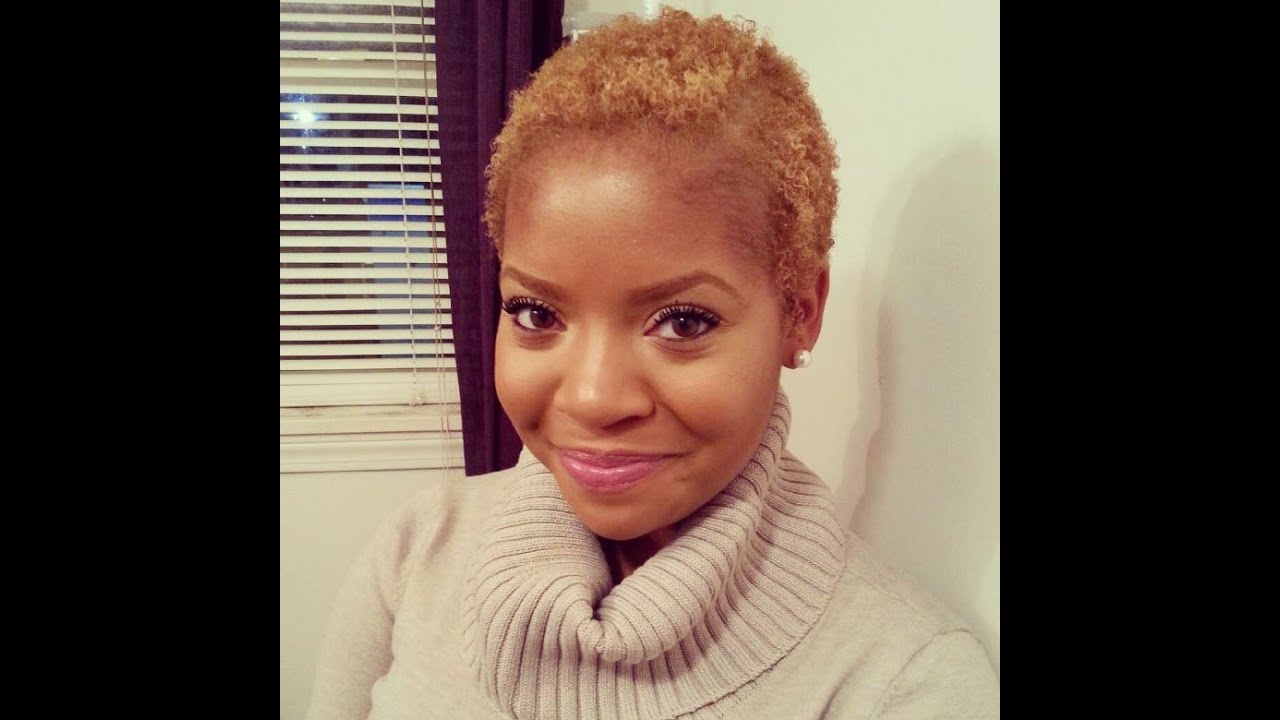 Blonde Tapered Haircut on natural hair - YouTube