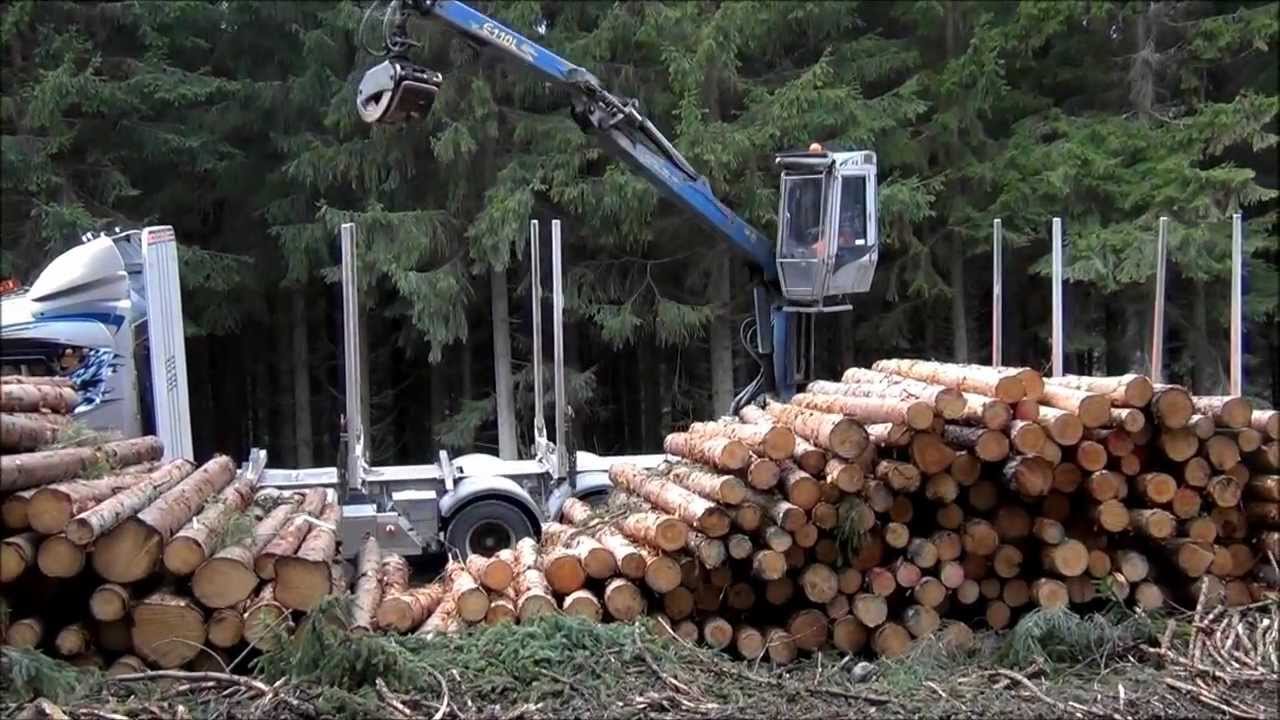 Scania R730 V8 6x4 Timber Truck Loading - YouTube