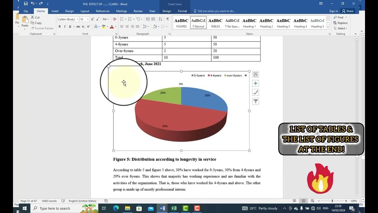 How to Present the analysis in Chapter 4. Automatic list of tables and list of Figures - YouTube