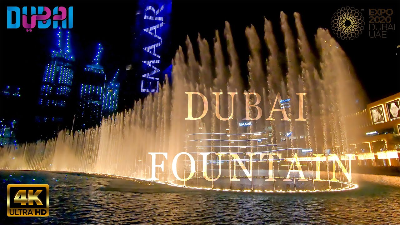 Dubai Lake Fountain Water Show 4K@60fps - YouTube