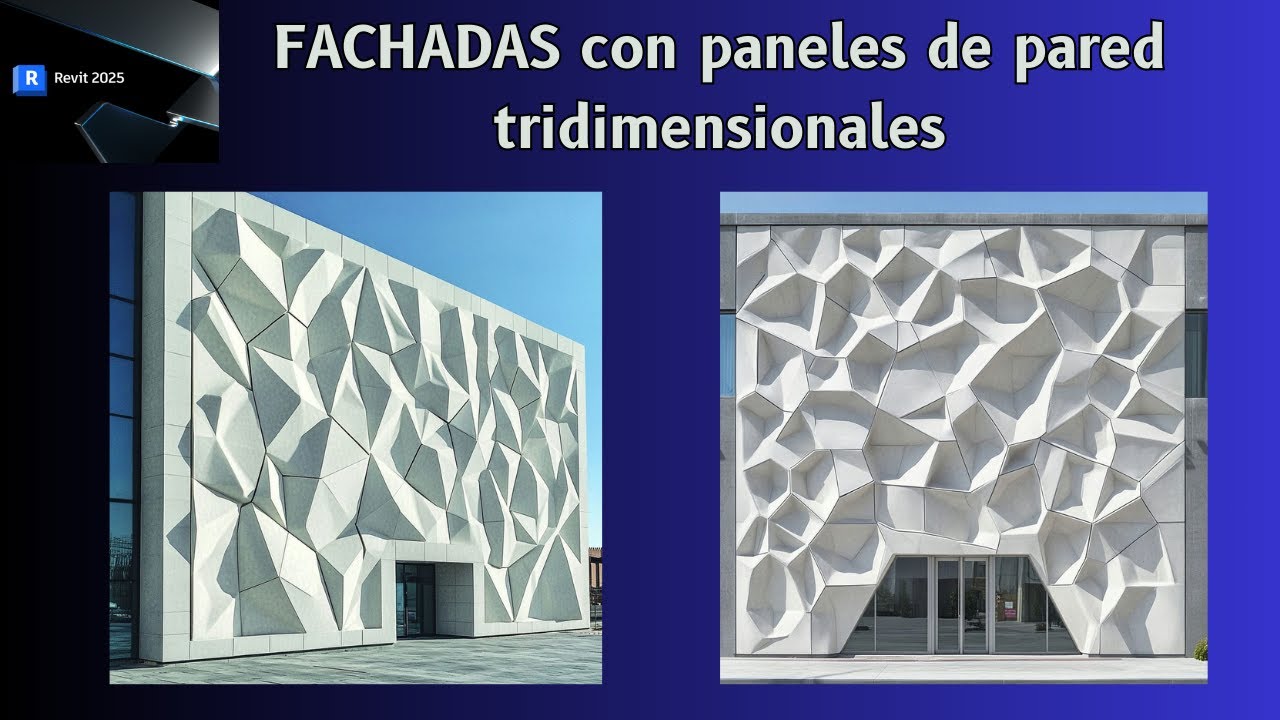 REVIT - FACHADAS con paneles de pared tridimensionales - YouTube